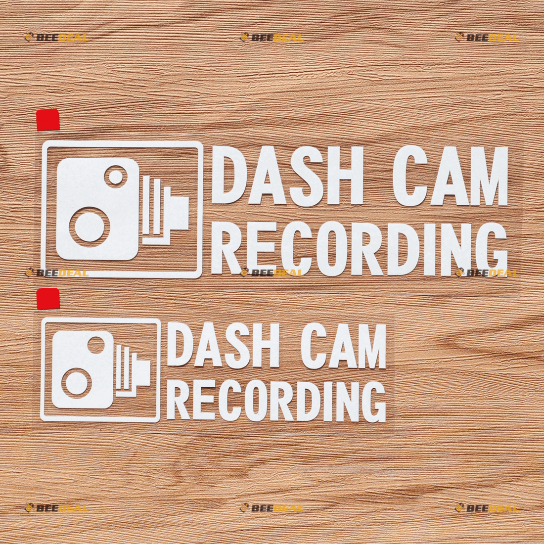 Dash Cam Recording in Car Camera Car Decal Vinyl Sticker - 2 Pack White ...