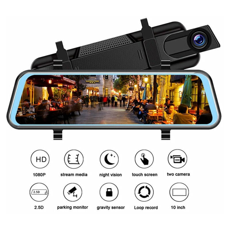 Dash Cam with 3-Channel 1080p Mirror Design, GPS Interface & Full Touch ...