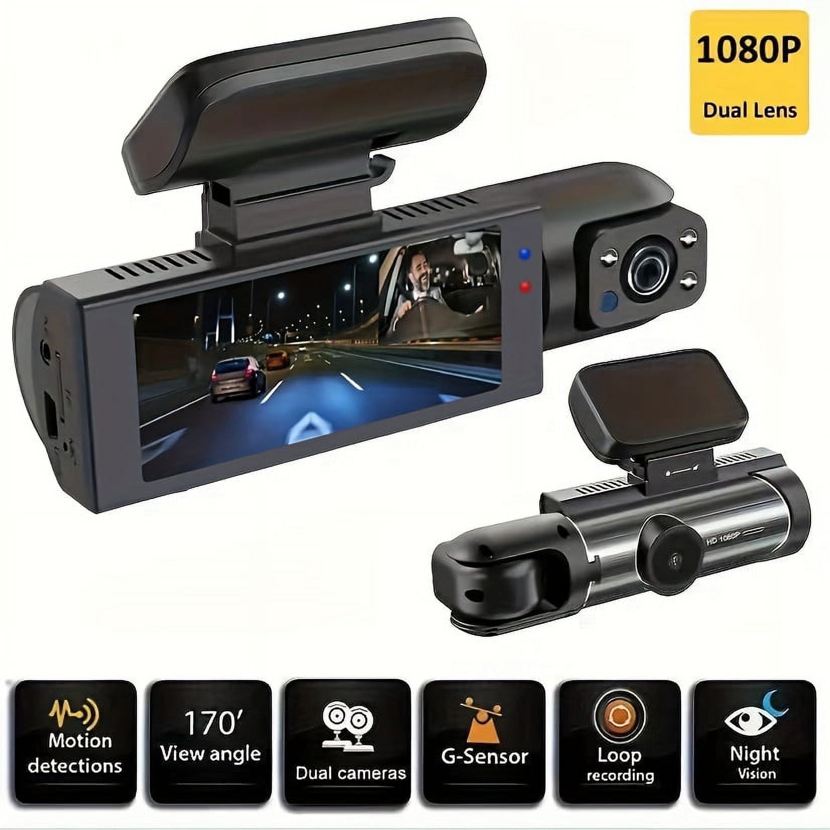 Dash Camera Front And Inside, 3.16inch Dash Cam 1080P, G Sensor HD ...