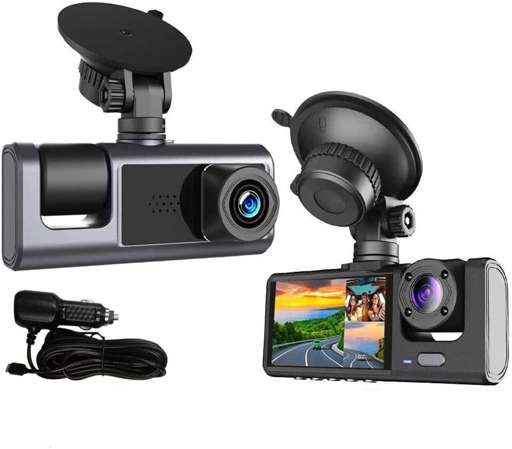 Dash Camera for Car Security Camera Dashcam Front and Rear Inside 1080P ...