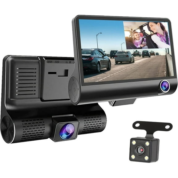 A 3.0 Inch Dash Cam 1080P Hd Front And Inside Recording With Night ...