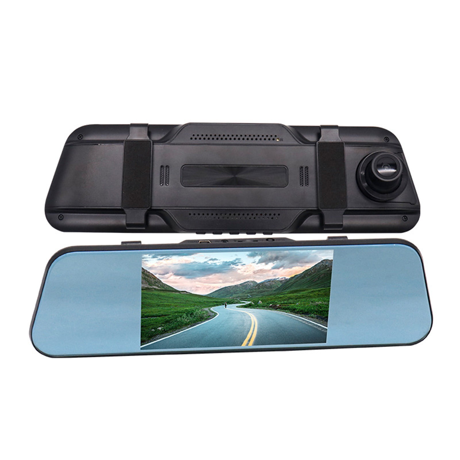 Dash Cams 5.5' 1080P Car Mirror Dash Cam Dvr Rearview Camera Dual Lens ...