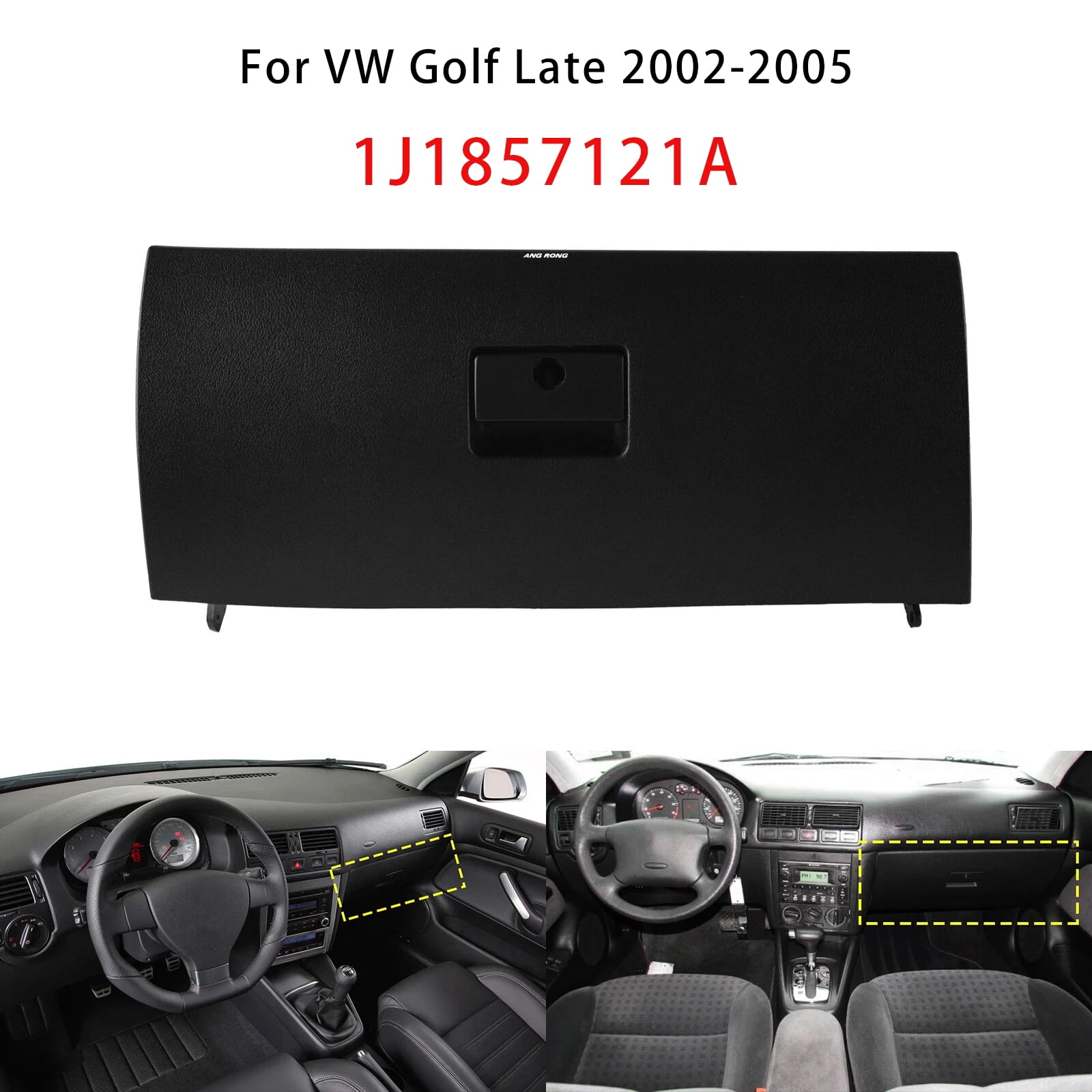 Dash Glove Box Door Lid Cover Black 1J1857121A For VW Golf Late 2002 ...