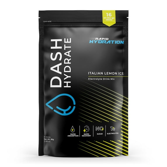 Dash Hydrate-Daily Drinker Electrolyte Powder Packet Drink Mix, Italian ...
