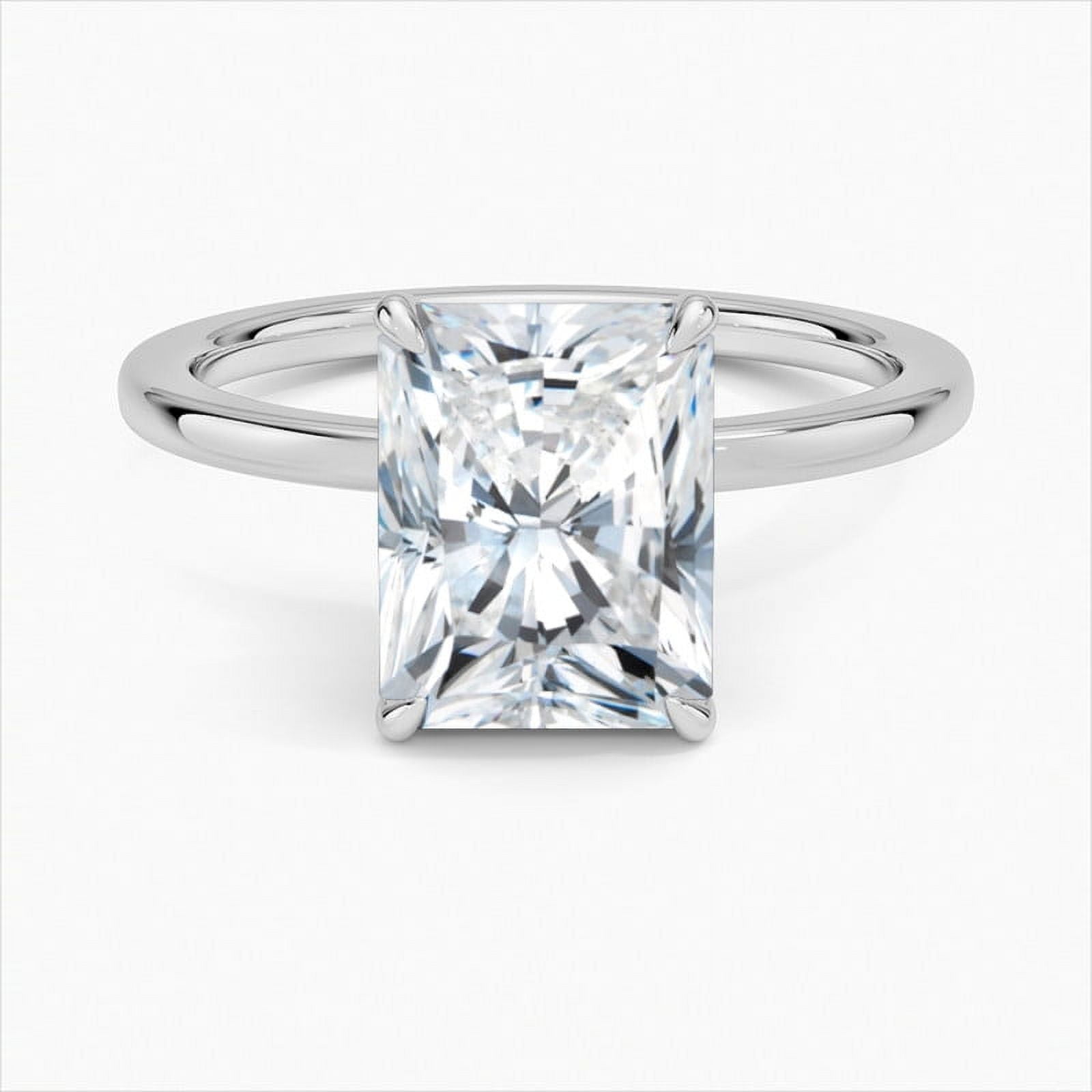 Dash JEWEL 2.1 Ct Radiant Cut VVS1/D White Diamond Wedding Ring ...