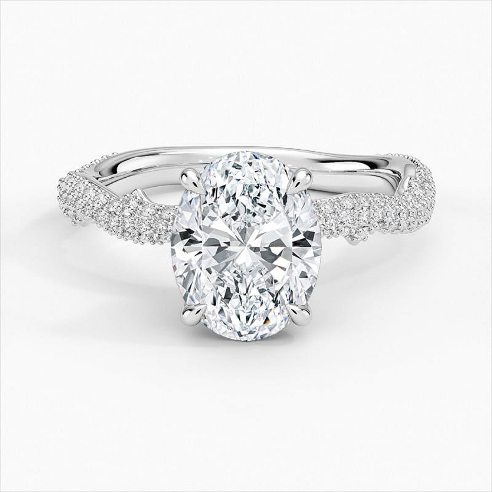 Dash JEWEL Oval Cut 2 Ct Lab Created Diamond Engagement Ring - 14K ...