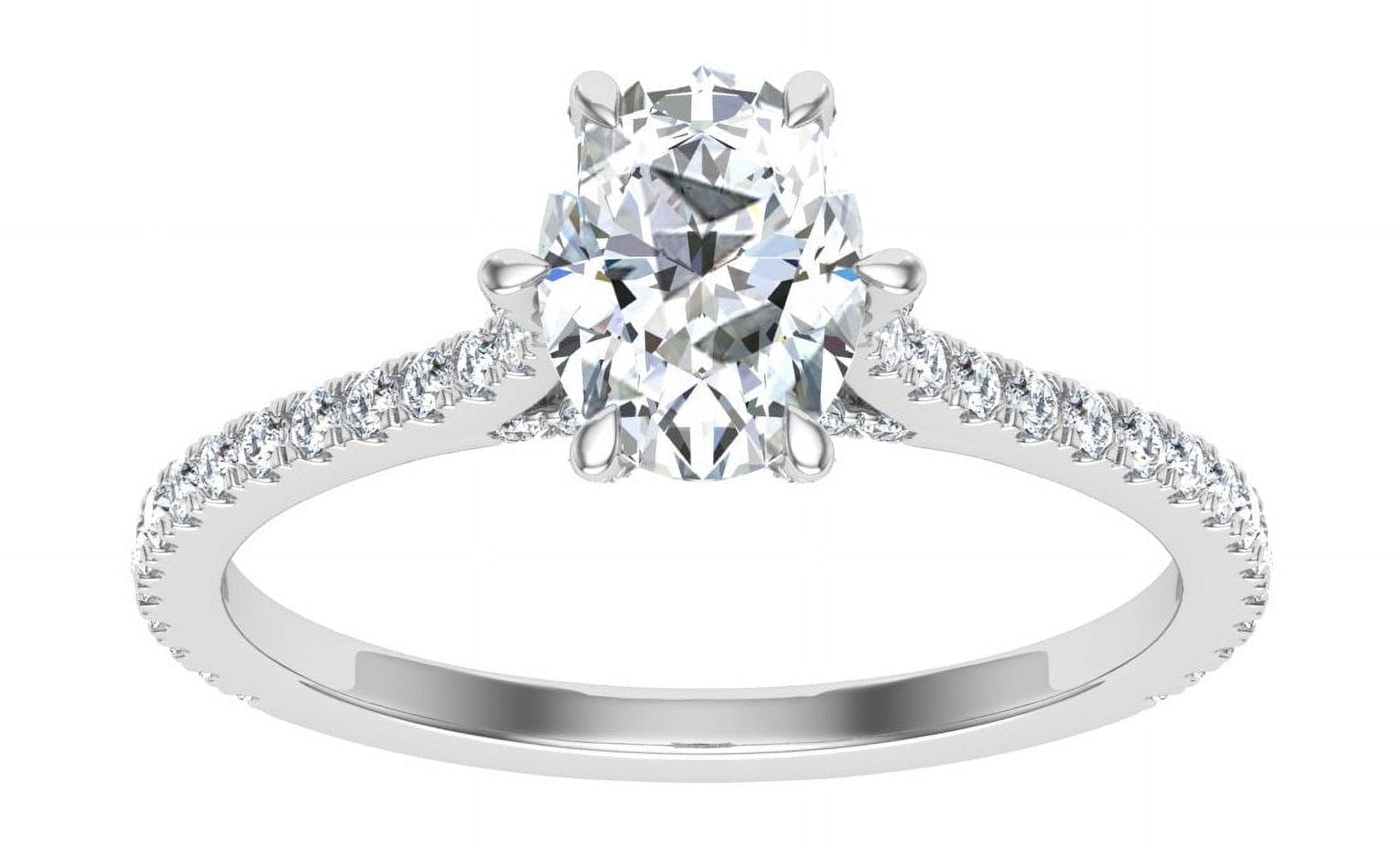 Dash Jewel 1.26 Ct Oval Cut Lab-Created Diamond Engagement Ring ...