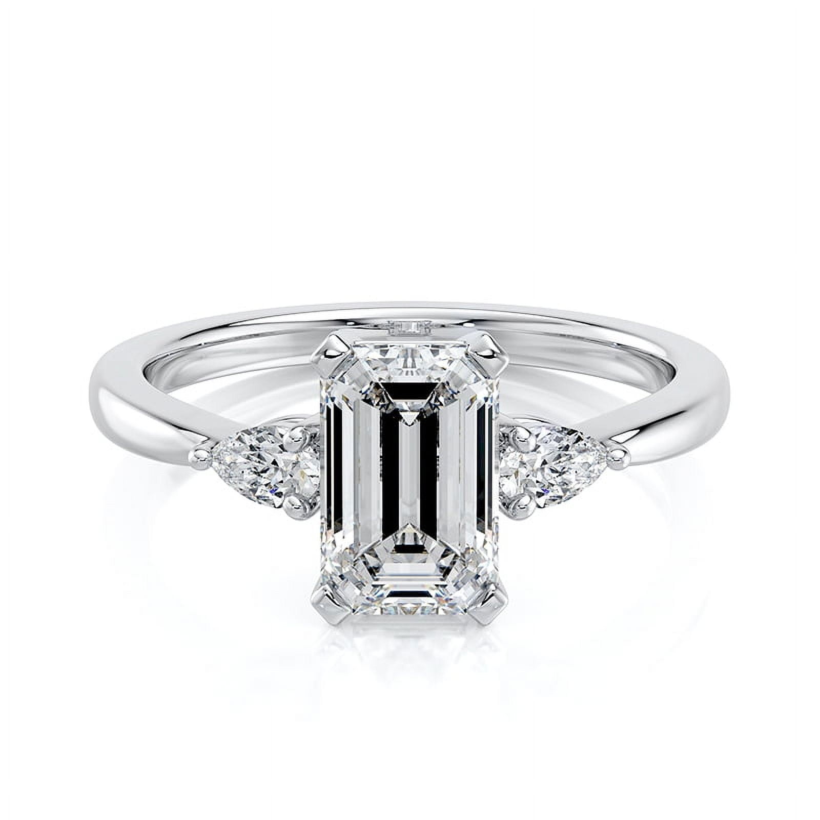 Dash Jewel 1.5 Ct Emerald Cut Lab Created Diamond Engagement Ring ...