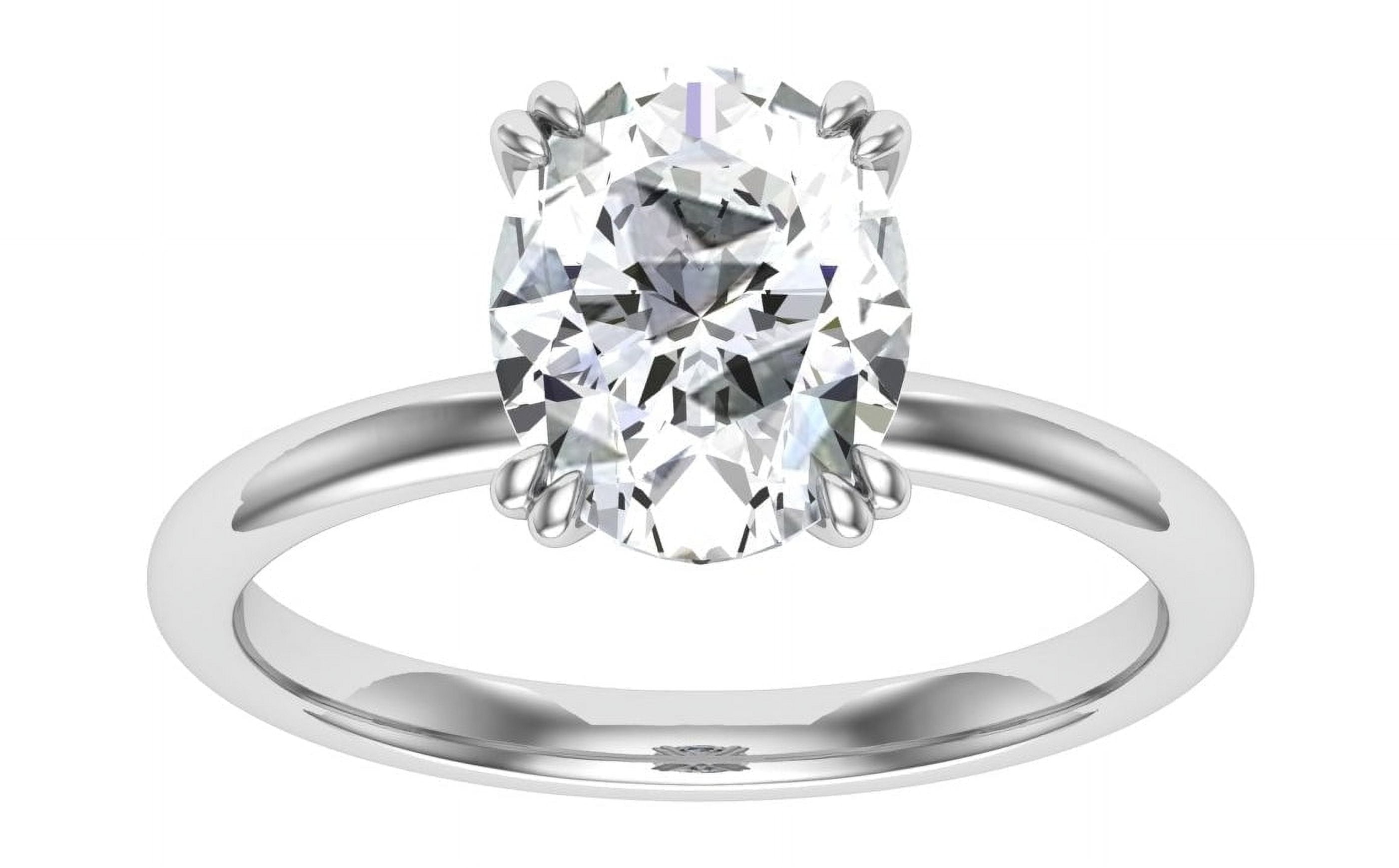 Dash Jewel 1.5 Ct Oval Cut Lab-Created Diamond Ring for Women - 14K ...