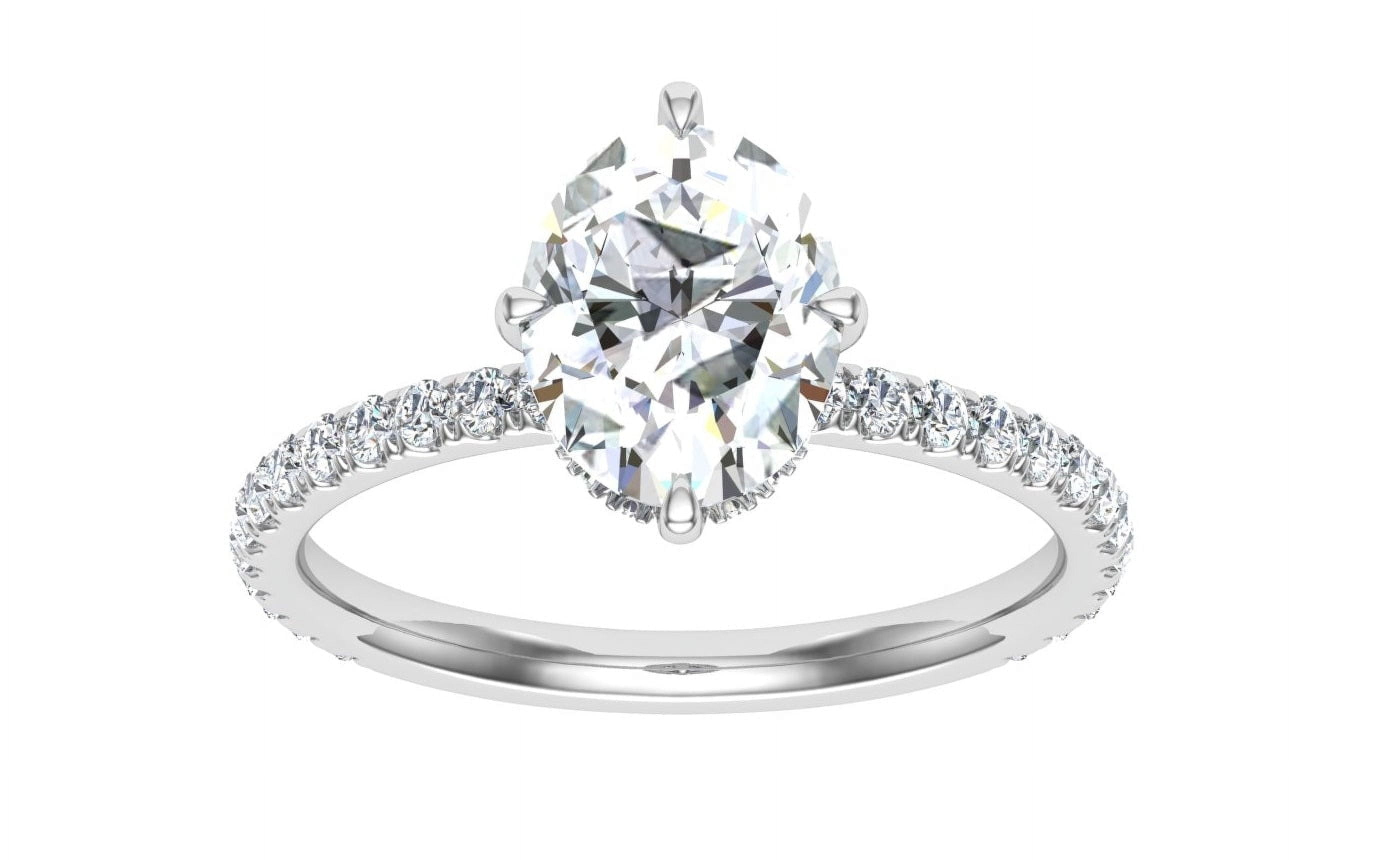Dash Jewel 1.5 Ct Oval Cut Lab-Created Simulated Diamond Ring - 14K ...