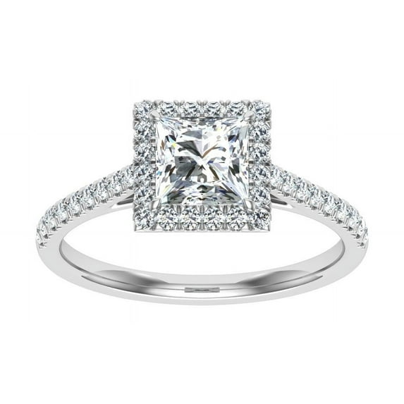 Dash Jewel 1.6 Ct Princess Cut Lab-Created Diamond Engagement Ring ...