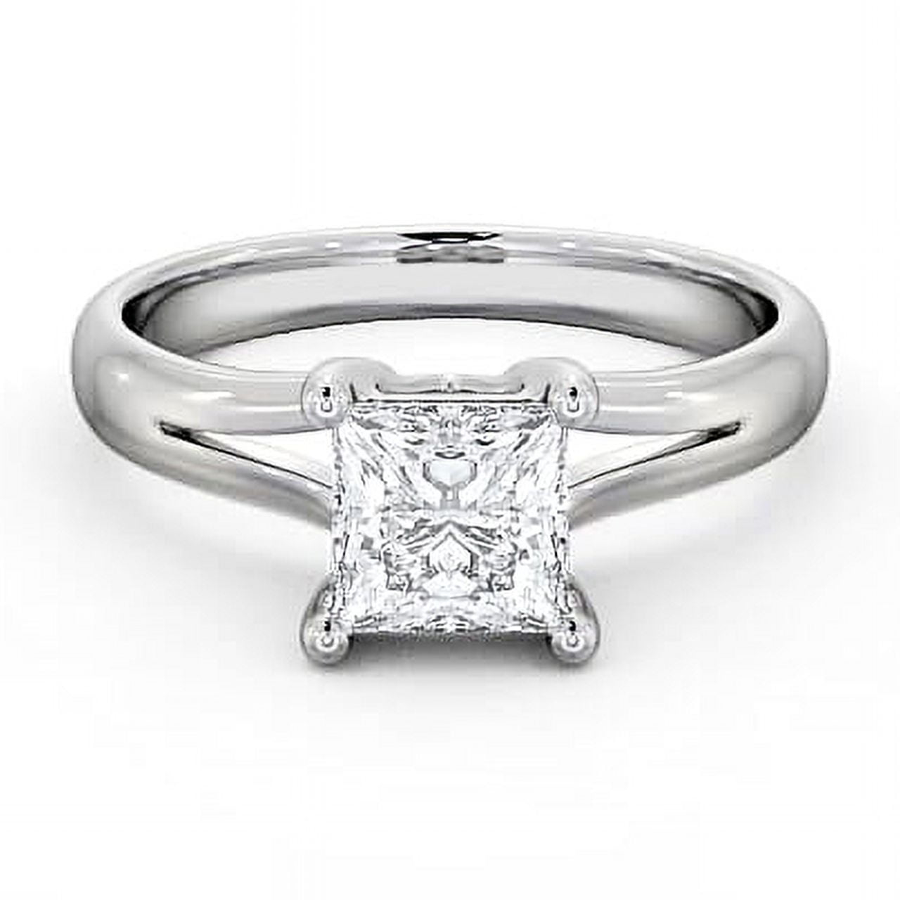 Dash Jewel 1.6 Ct Princess Cut Lab Created Diamond Rising Split Shank ...