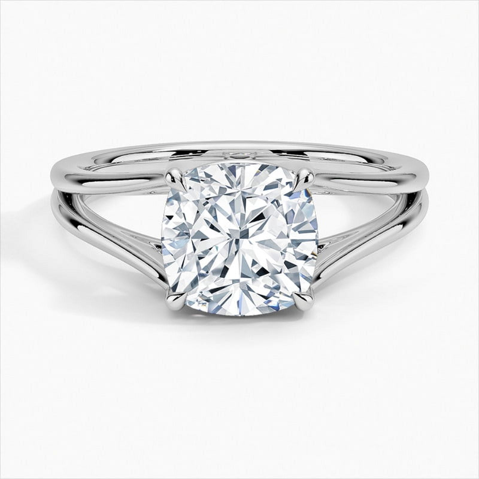 Dash Jewel 1.7 Ct Cushion Cut Engagement Rings - 14K White Gold Plated Wedding Ring - Solitaire ...
