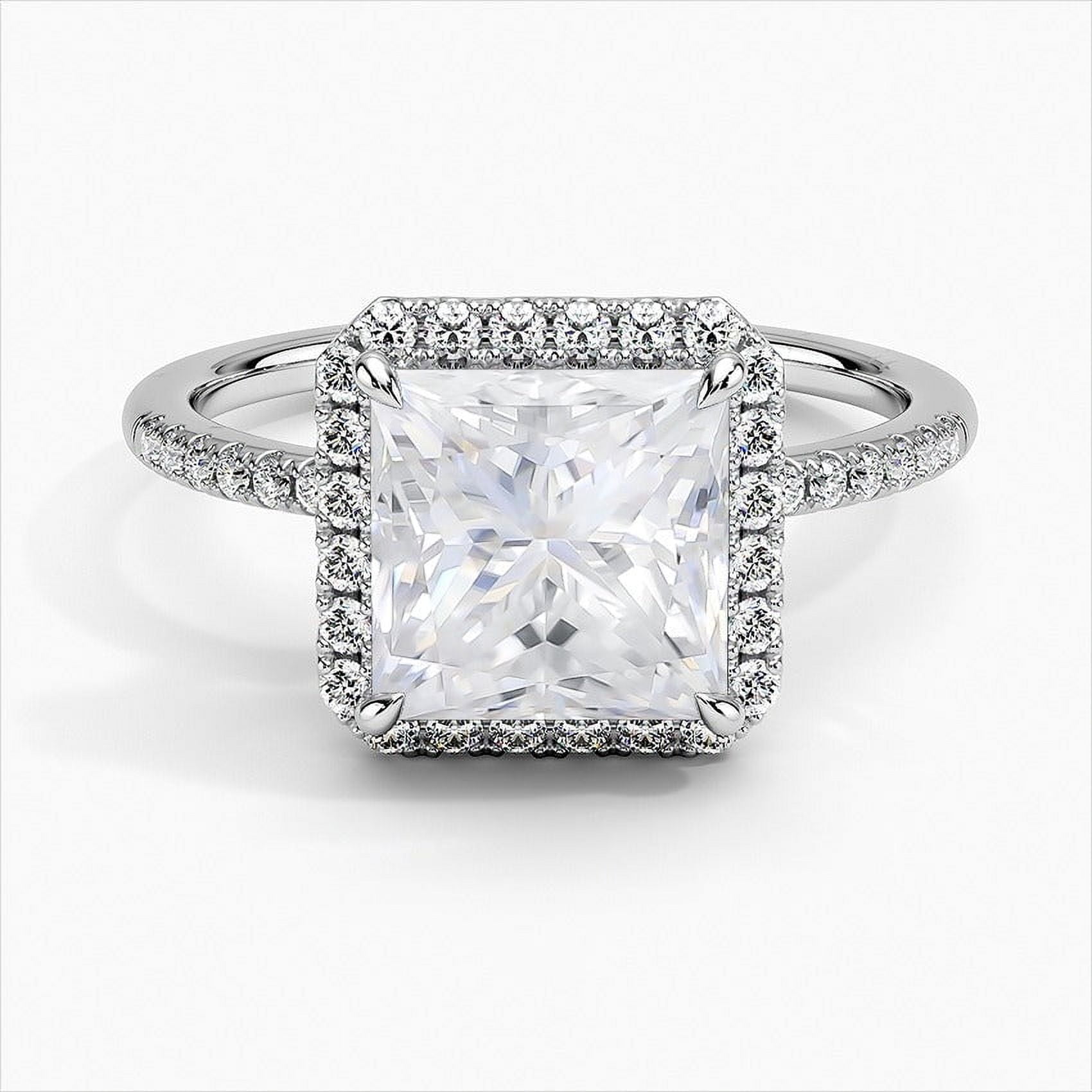 Dash Jewel 1.7 Ct Princess Cut Lab Created Diamond Ring - 14K White ...
