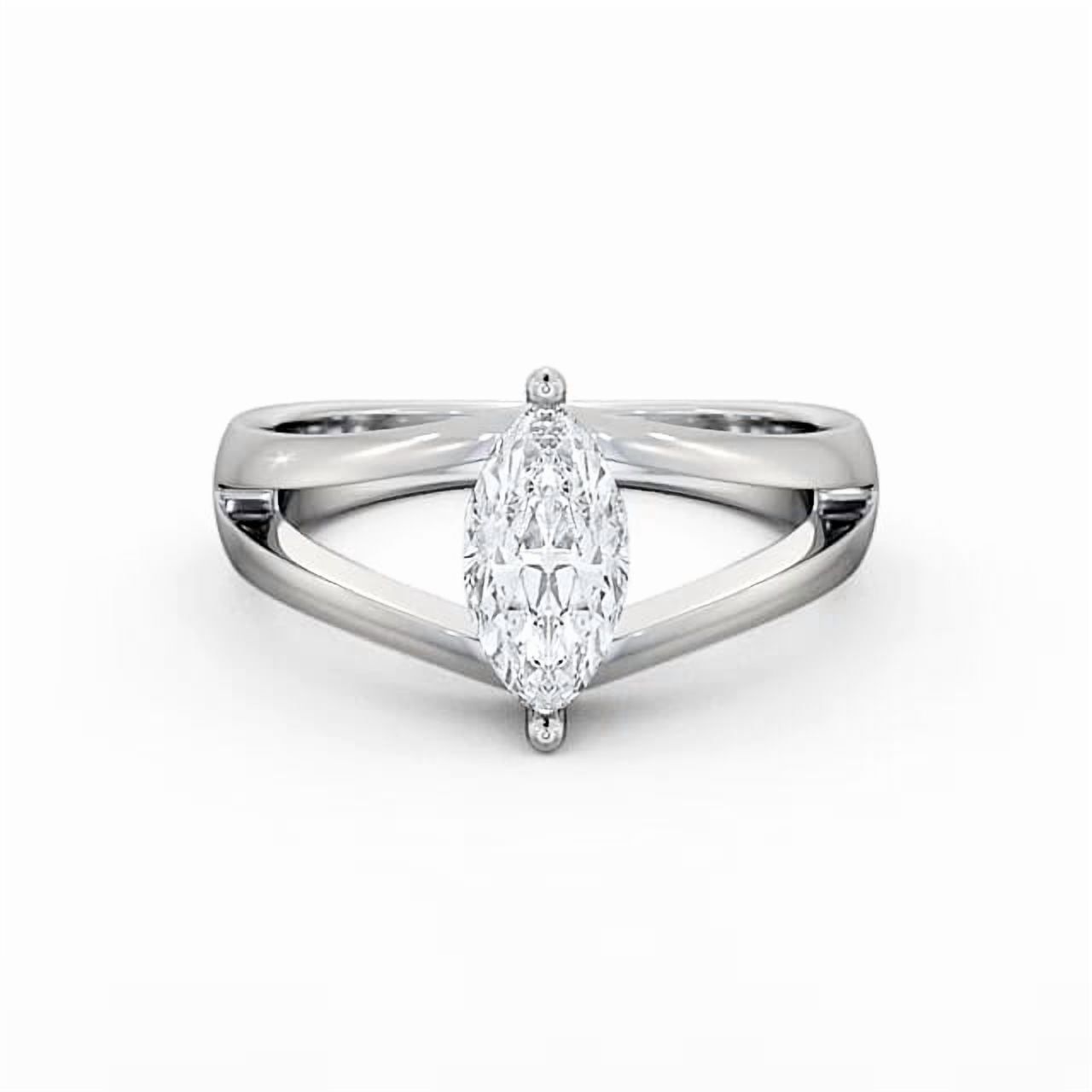 Dash Jewel 1.8 Ct Marquise Cut Lab Created Diamond Ring – 14K White ...