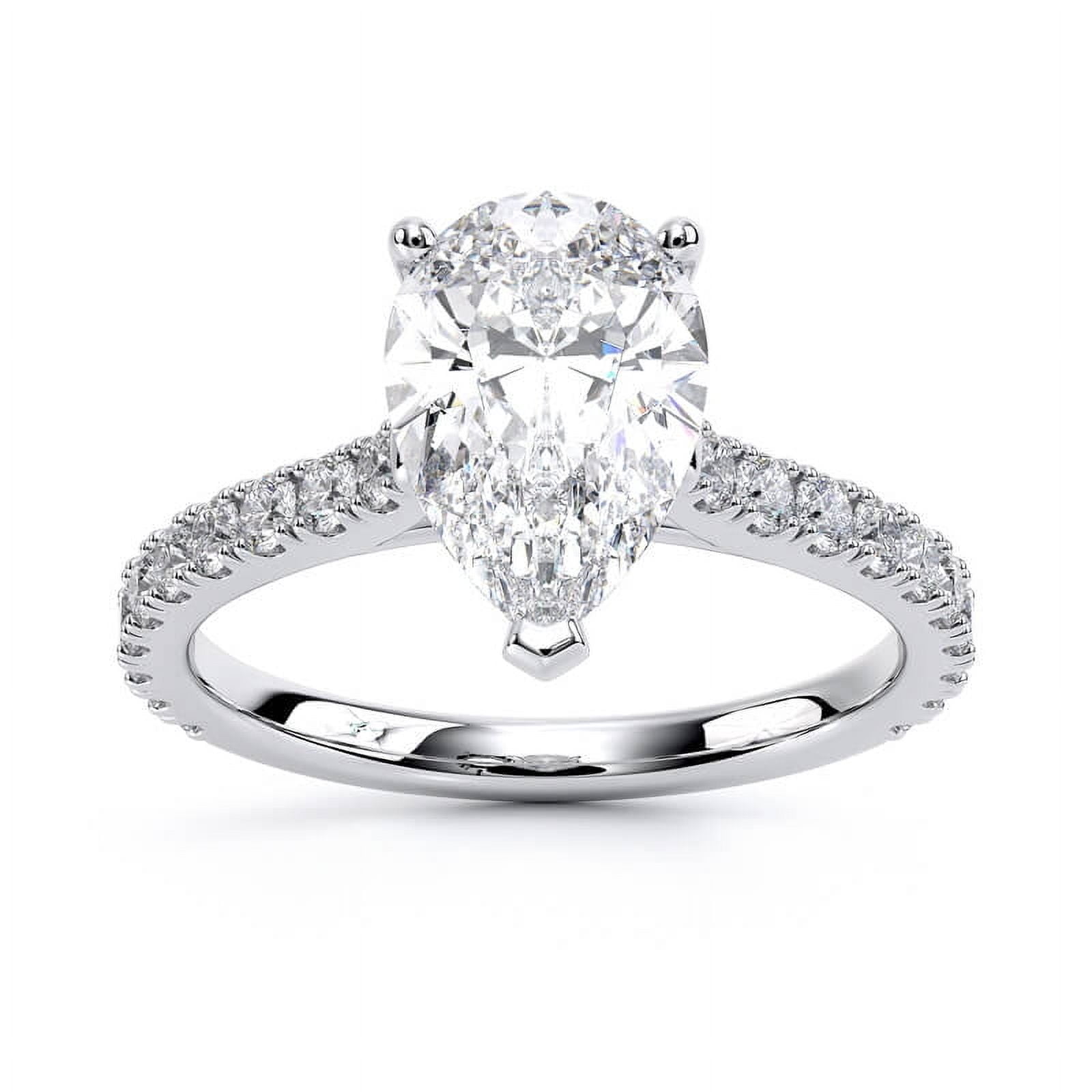 Dash Jewel 1.8 Ct Pear Cut Engagement Ring - Lab-Created Simulated ...