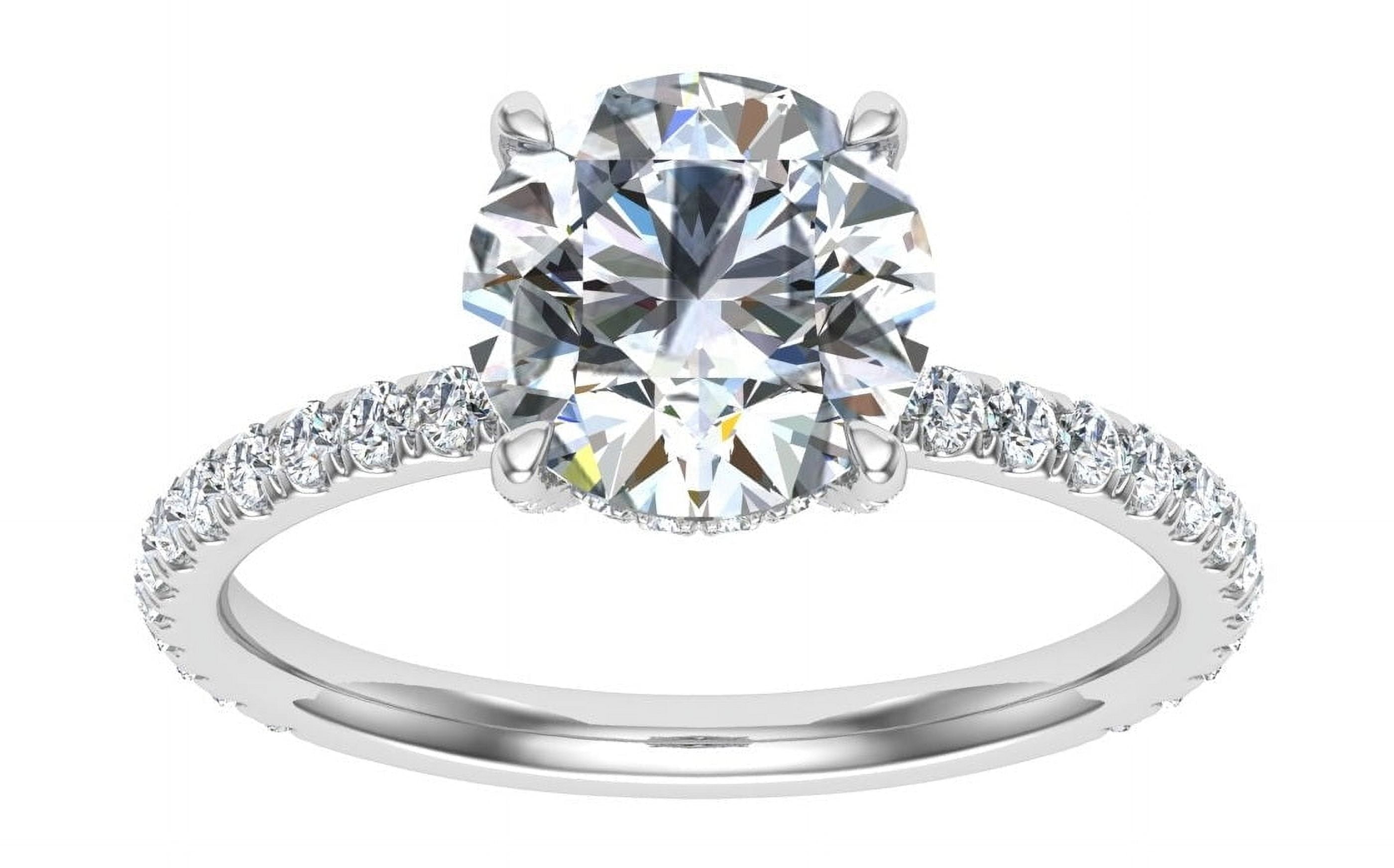 Dash Jewel 1.8 Ct Round Cut Lab Created Diamond Ring - 14K White Gold ...