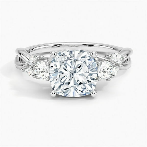 Dash Jewel 1.9 Ct Oval Cut Diamond Ring - 14K White Gold Over Rings ...