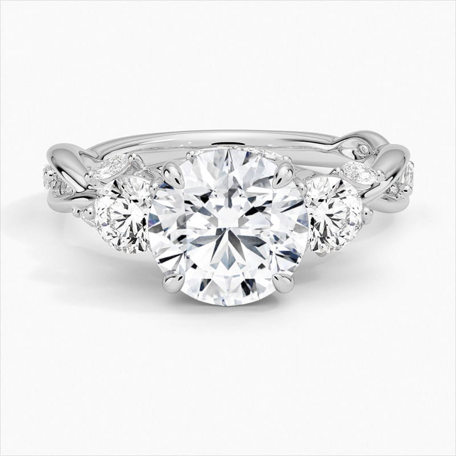 Dash Jewel 14K White Gold Over Ring - 2.1 Ct Round Cut Diamond Ring ...