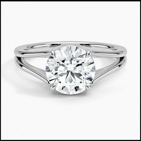 Dash Jewel 1.6 Ct Round Cut White Diamond Ring - 14K White Gold Over ...