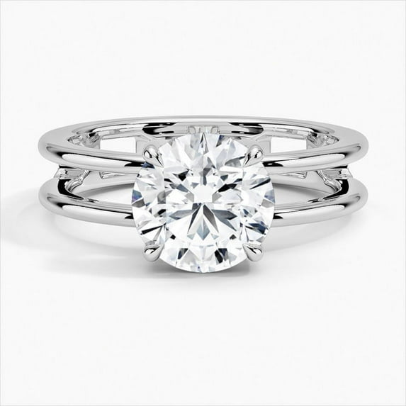 Dash Jewel 14K White Gold Over Rings for Her - 1.9 Ct Round Cut Lab ...