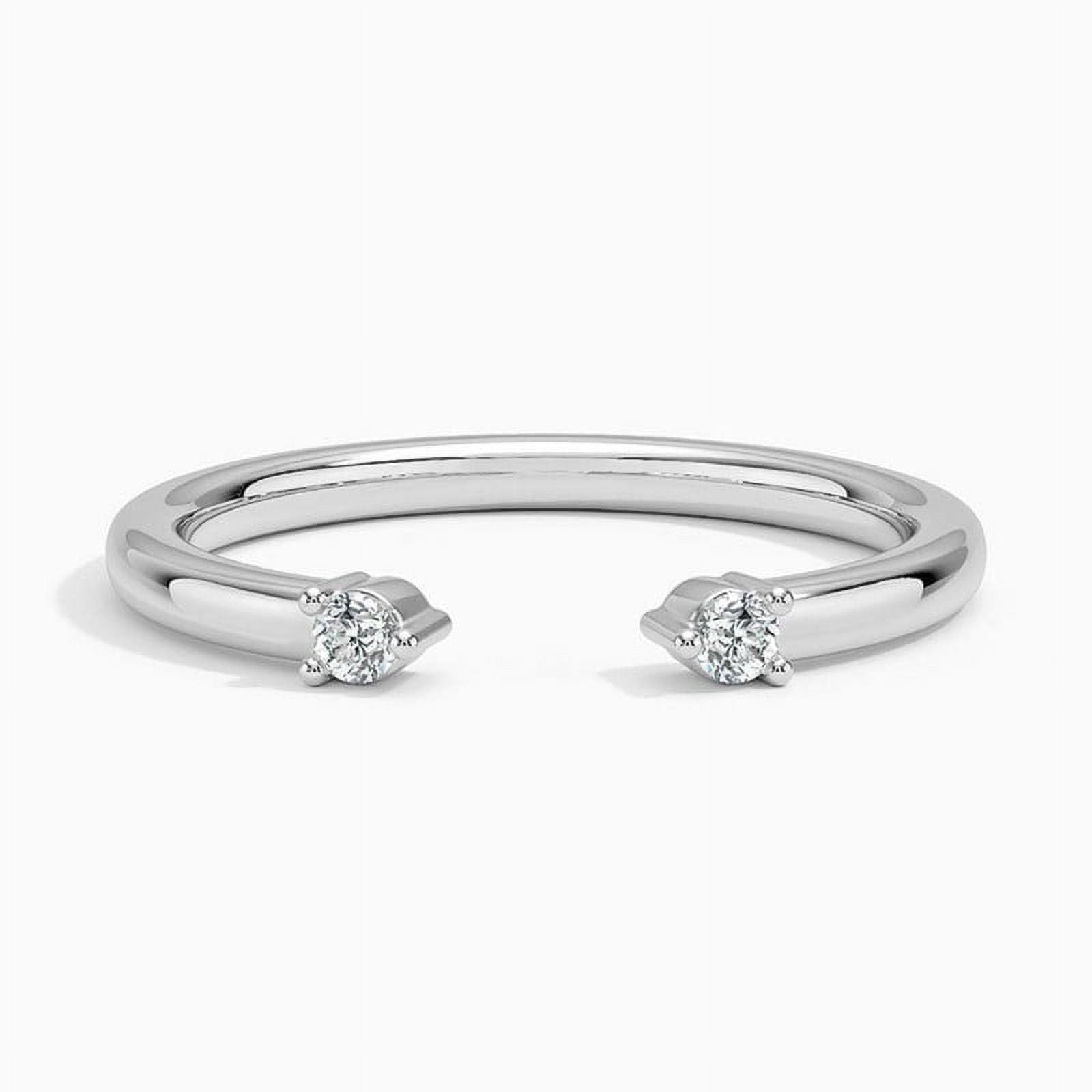 Dash Jewel 14K White Gold Over Rings for Her - 2.3 Ct Round Cut Lab ...