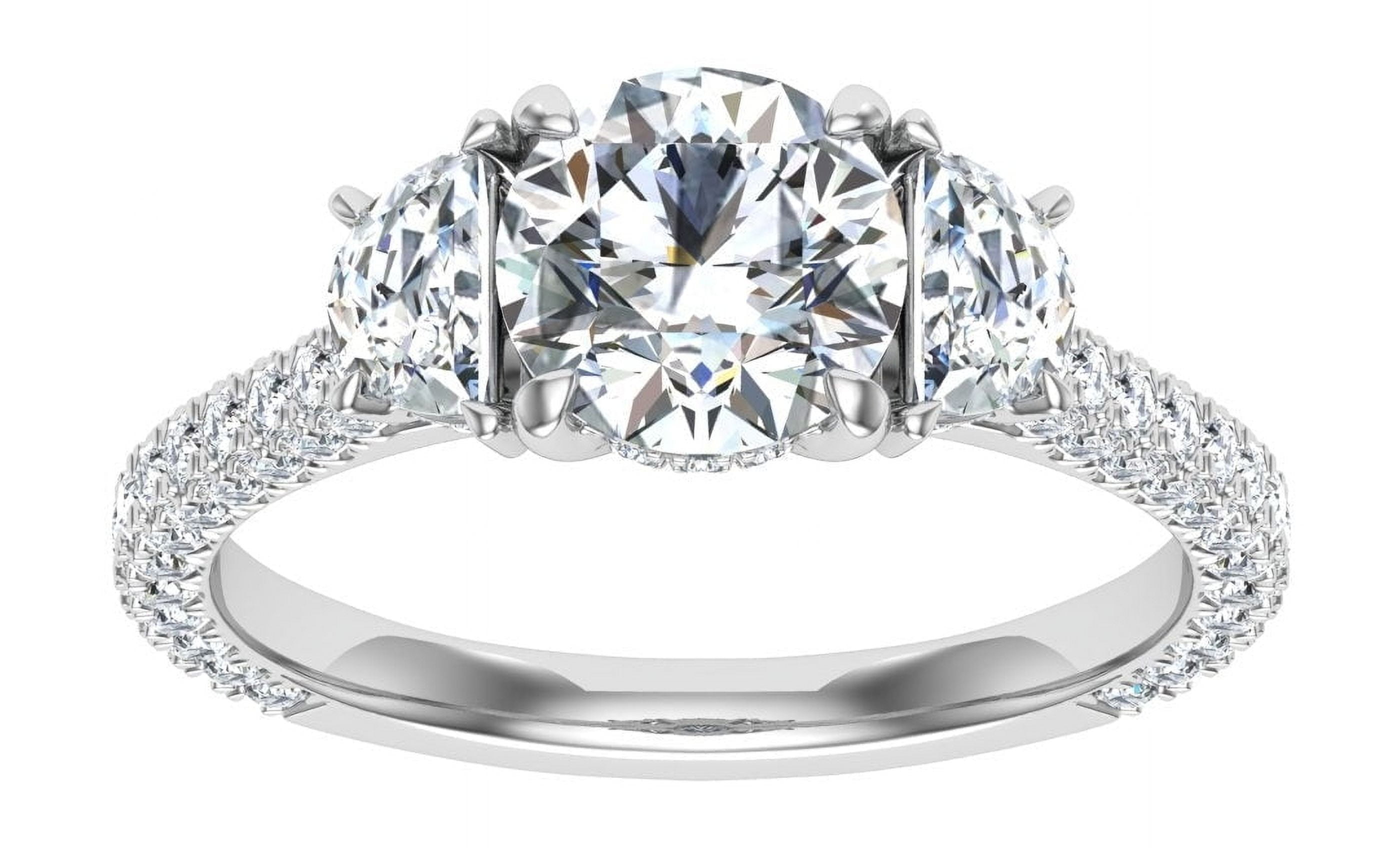 Dash Jewel 14K White Gold Plated 1.8 Ct Round Cut Lab Created Diamond ...