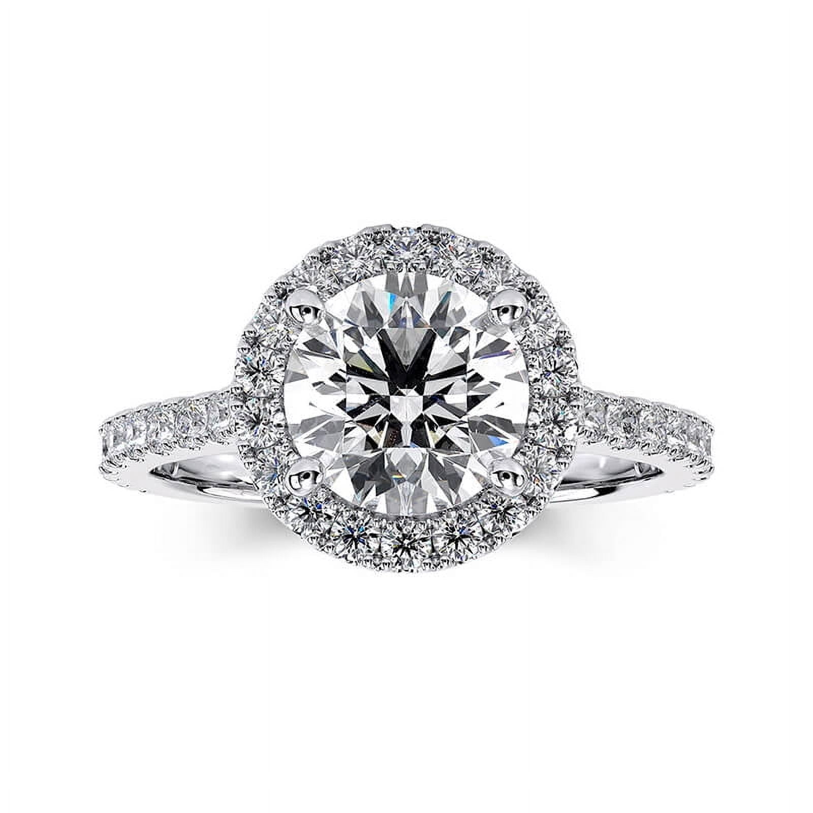 Dash Jewel 14K White Gold Plated Engagement Ring for Women's - 1.6 Ct ...