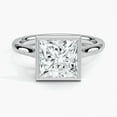 Dash Jewel 14K White Gold Plated Ring - 2 Ct Princess Cut Diamond ...