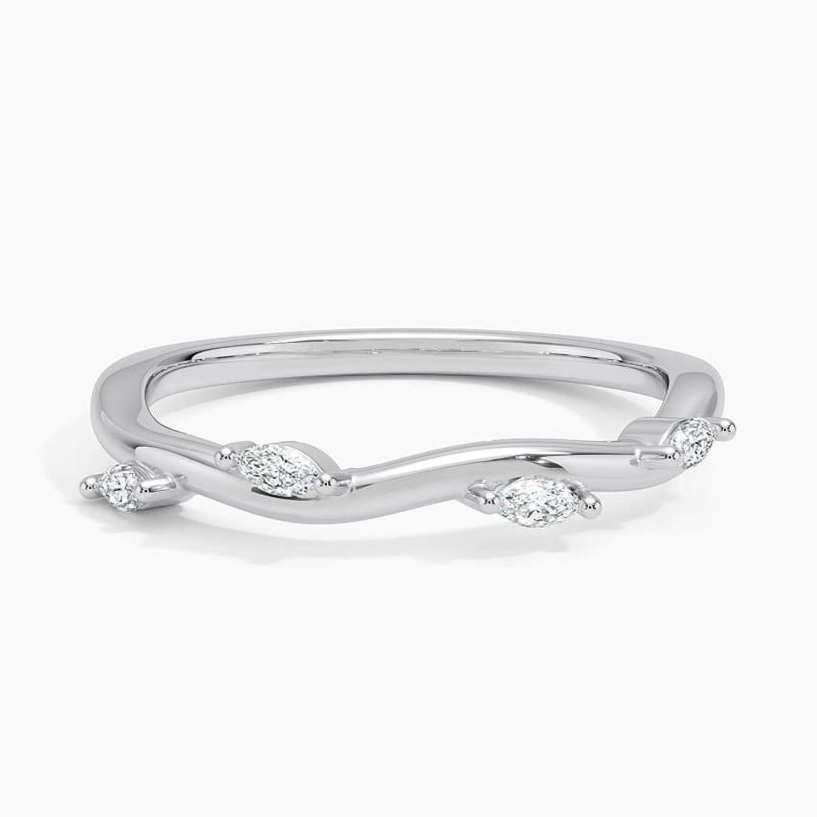 Dash Jewel 14K White Gold Plated Rings - 1.2 Ct Marquise Cut Diamond ...