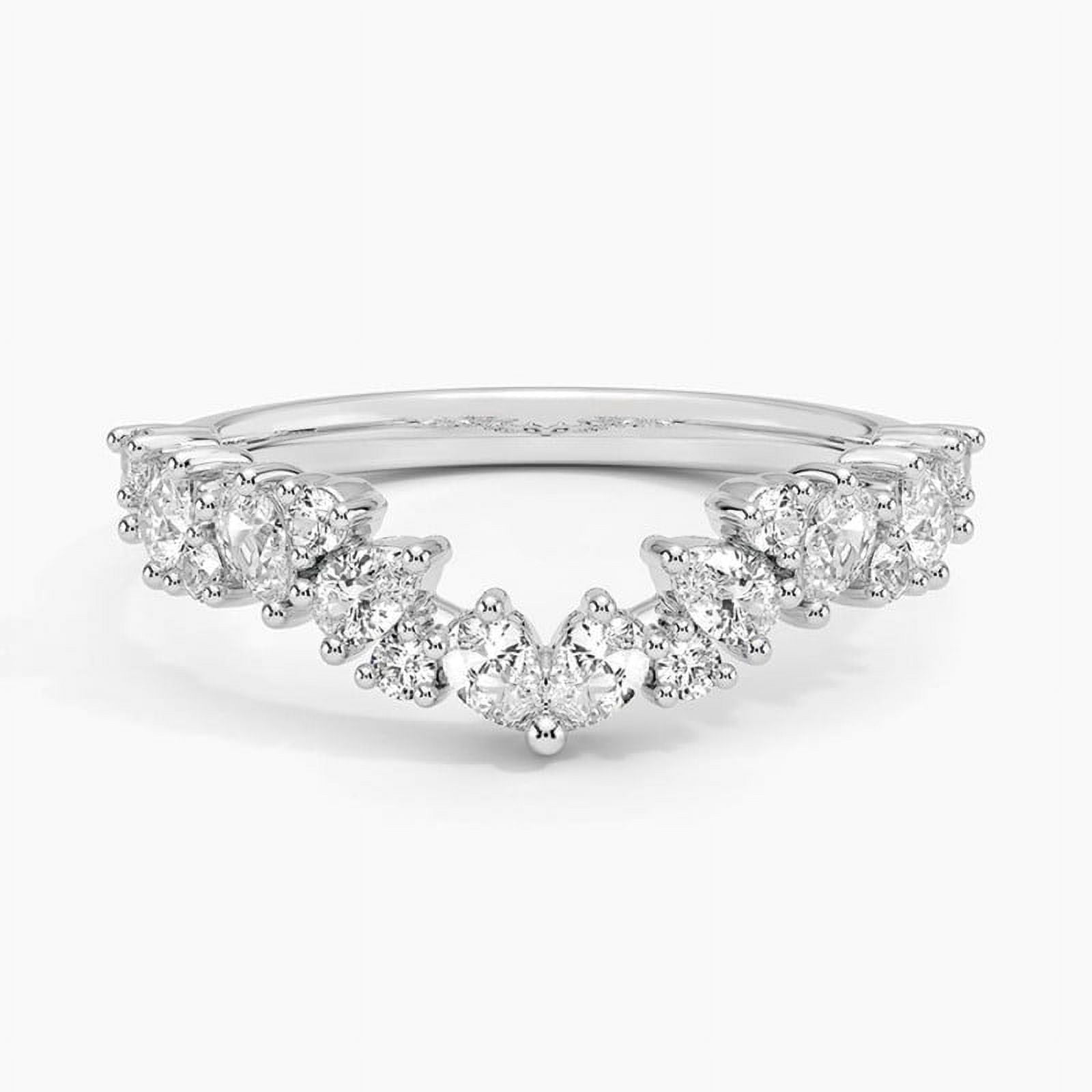 Dash Jewel 14K White Gold Plated Rings for Her - 1.6 Ct Pear Cut Lab ...