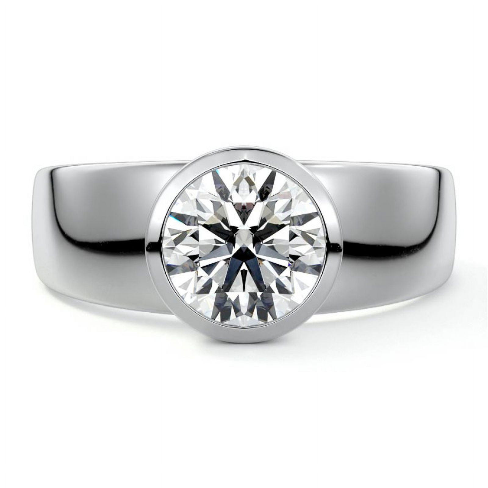 Dash Jewel 14K White Gold Plated Rings - 2.3 Ct Round Cut Diamond Ring ...