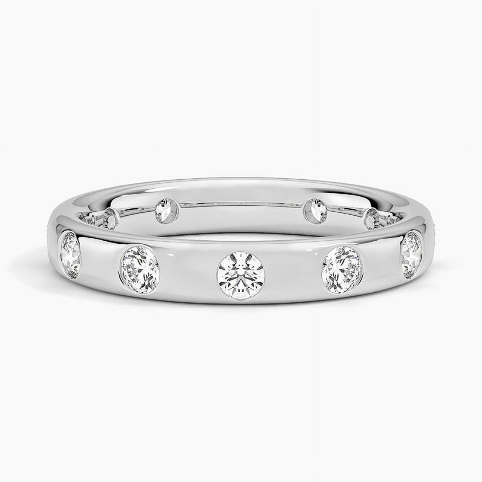 Dash Jewel 14K White Gold Plated Rings for Her - 2.3 Ct Round Cut Lab ...