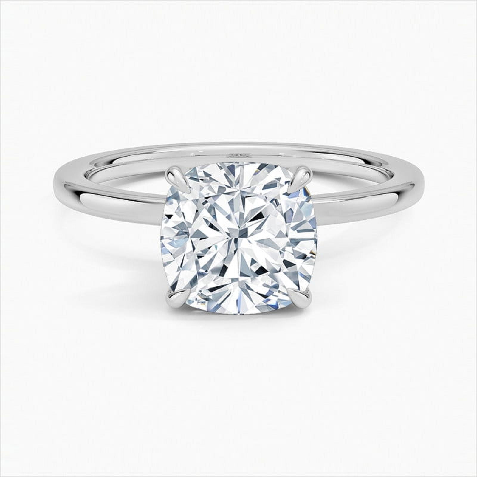 Dash Jewel 14k White Gold Over Diamond Engagement Ring - 1.7 Ct Cushion ...