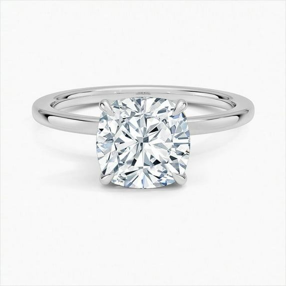 Dash Jewel 14k White Gold Over Diamond Engagement Ring - 1.7 Ct Cushion ...