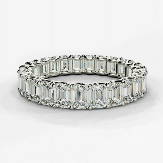 Dash Jewel 2.1 Ct VVS1/D Emerald Cut Lab Created Simulated Diamond Ring ...