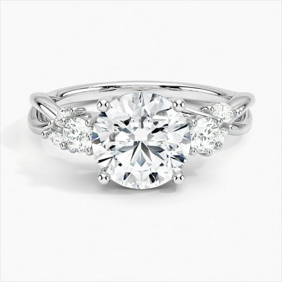 Dash Jewel 1.9 Ct Oval Cut Diamond Ring - 14K White Gold Over Rings ...