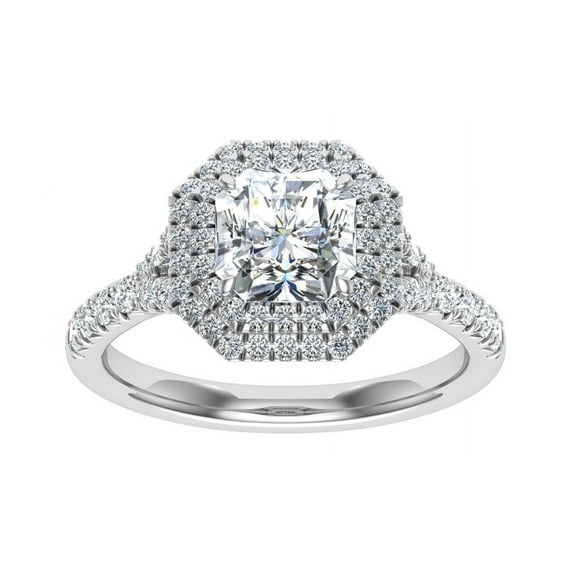 Dash Jewel 2.3 Ct Asscher Cut Lab-Created Diamond Solitaire Ring - 14K ...