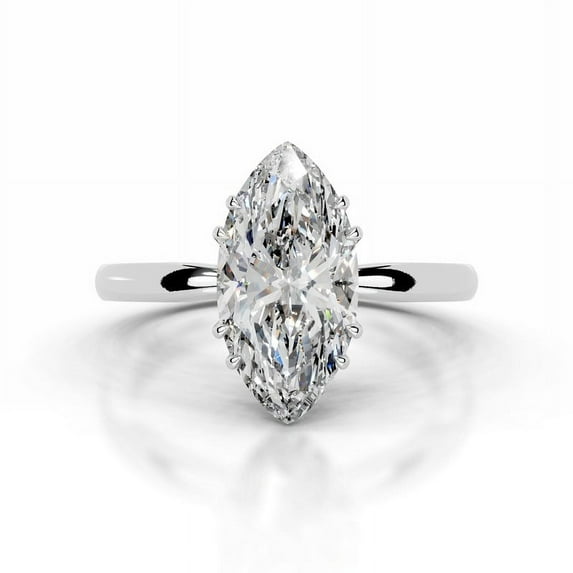 Dash Jewel 2.3 Ct Marquise Cut Diamond Engagement Ring - 14K White Gold ...