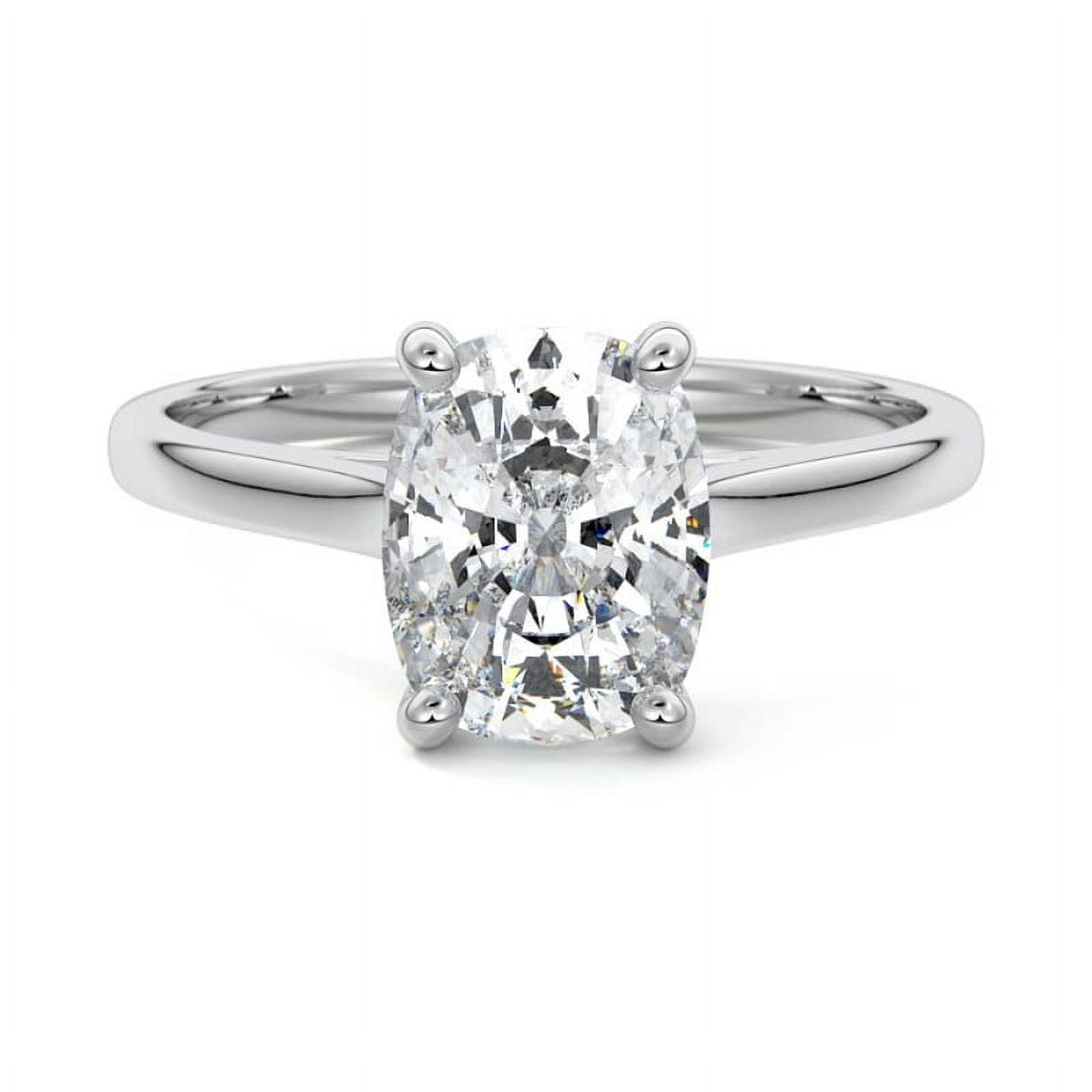 Dash Jewel 2 Ct Cushion Cut Diamond Rings for Her - 14K White Gold ...
