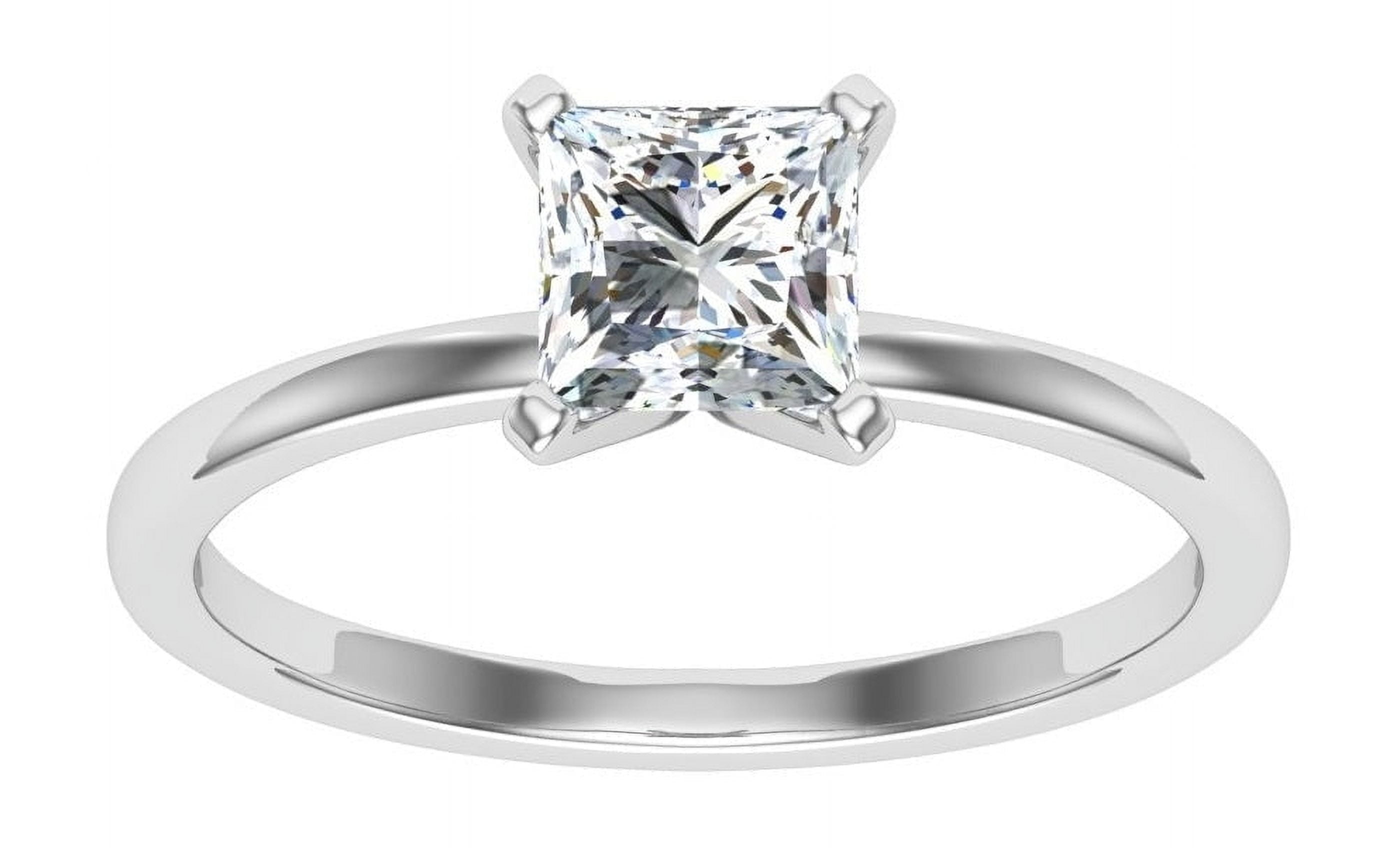 Dash Jewel 2 Ct Exquisite Princess Cut Lab-Created Diamond Ring - 14K ...