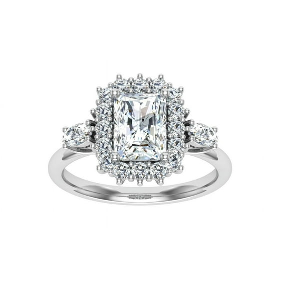 Dash Jewel 2 Ct Lab Created Diamond Ring - 14K White Gold Plated ...