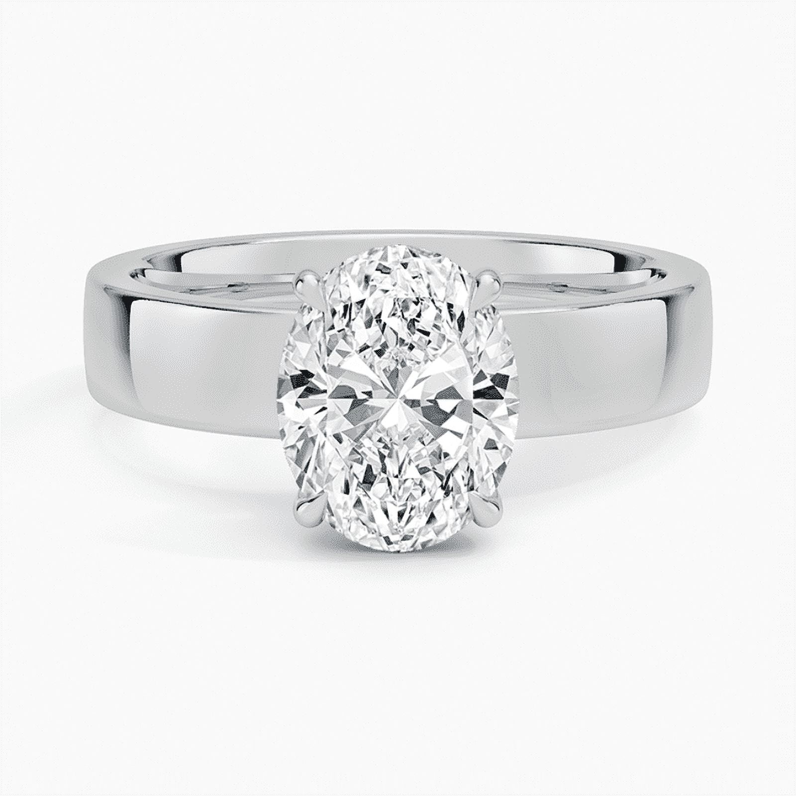 Dash Jewel 2 Ct Oval Cut Diamond Rings for Women's - 14K White Gold ...
