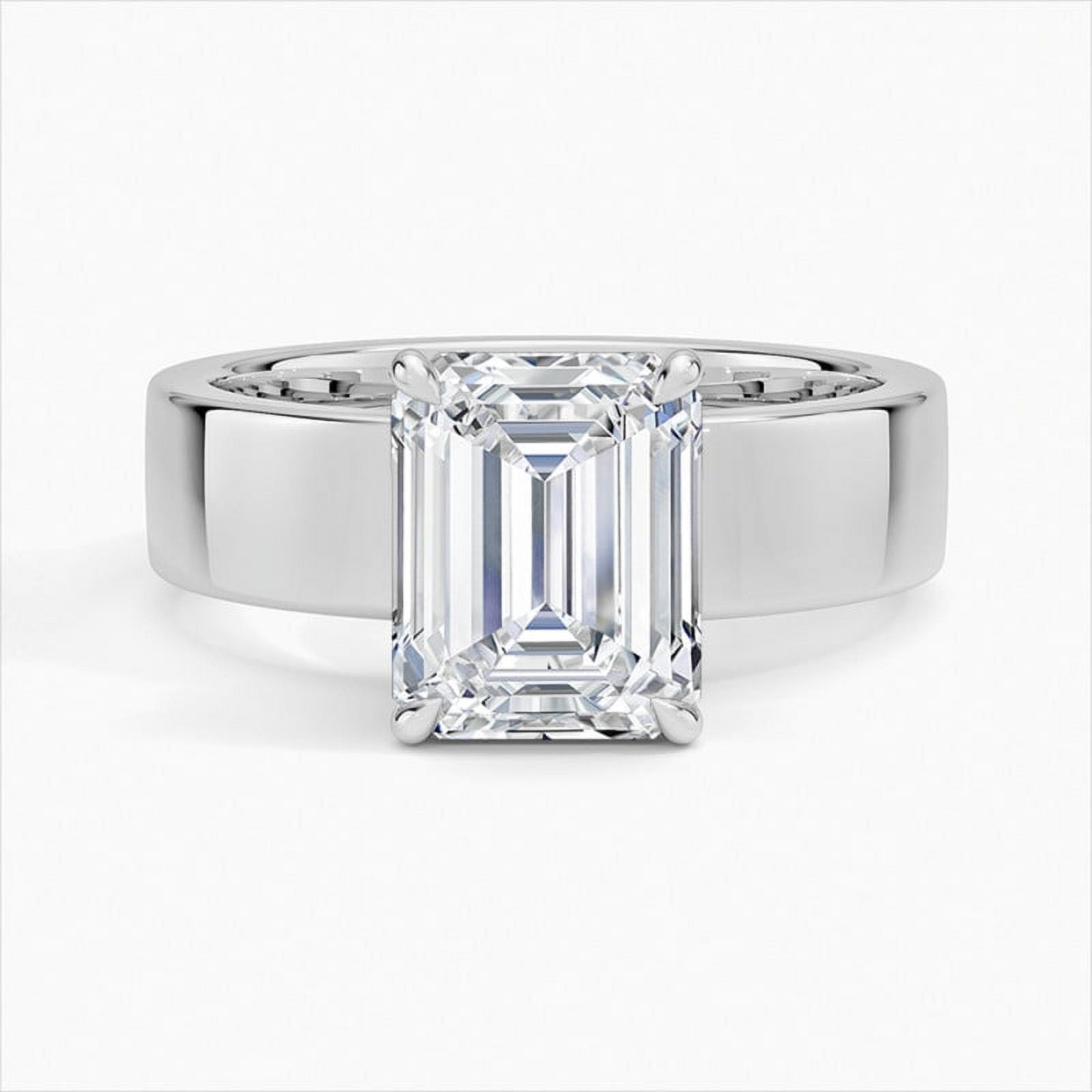 Dash Jewel 2 Ct VVS1/D Emerald Cut Lab Created Simulated Diamond Rings ...