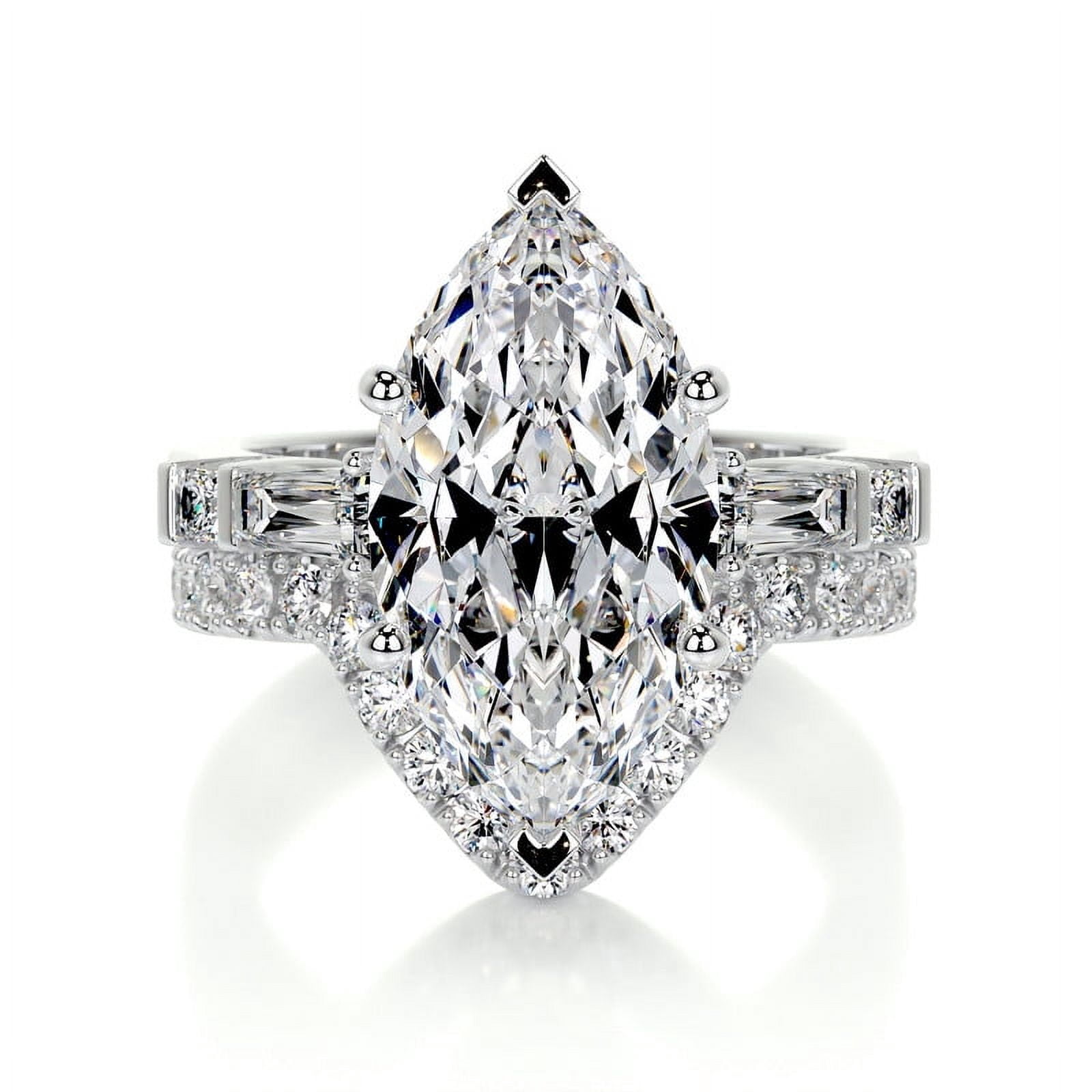 Dash Jewel Elegant 2 Ct Marquise Cut Solitaire Diamond Engagement Rings ...