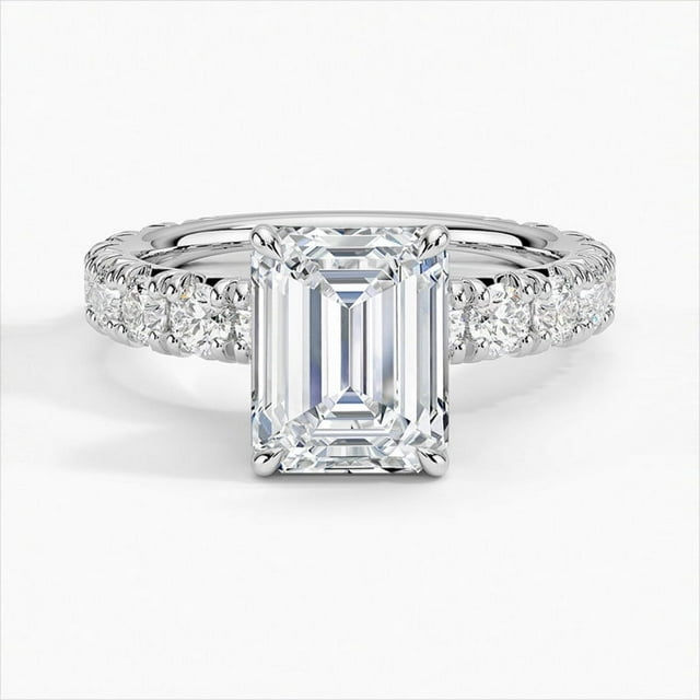 Dash Jewel Excellent 1.95 Ct Emerald Cut Lab Created Simulated Diamond ...