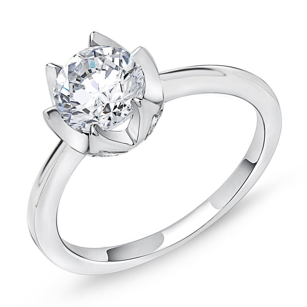 Dash Jewel Gorgeous 2.1 Ct Round Cut Lab-Created Simulated Diamond Engagement Band - Stylish ...