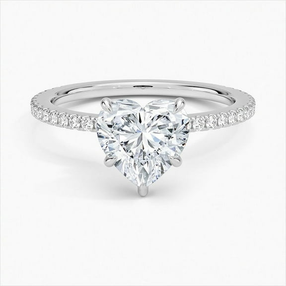 Dash Jewel 14K Silver Lab Created Oval Oval 2.2 Ct Diamond Ring ...