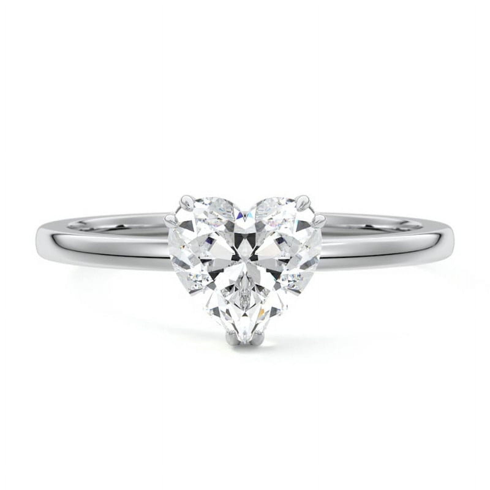 Dash Jewel Lab Diamond Heart Cut 1.8 Ct Wedding Ring - 14K White Gold ...
