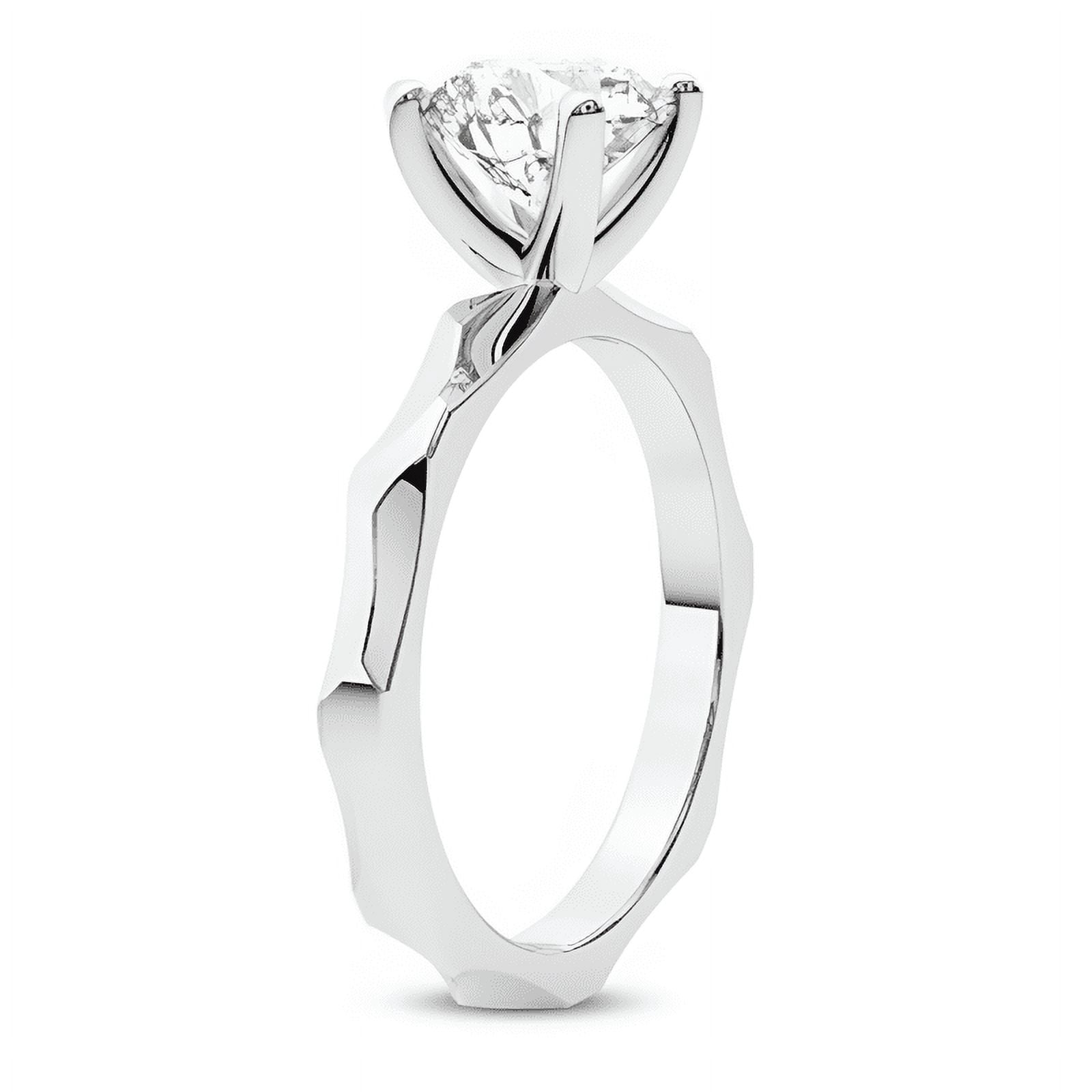 Dash Jewel Oval Cut 2 Ct Lab Created Diamond Engagement Ring - 14K ...